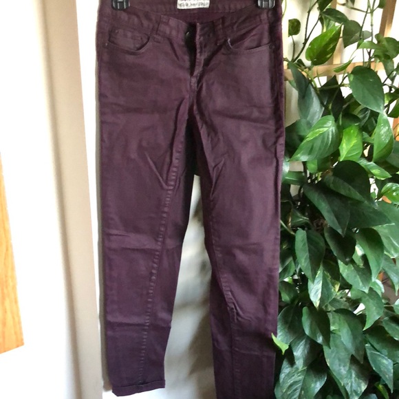 Jeans | 3x2 Bundle Up Pretty Purple Shiny Leather Like Pants | Poshmark